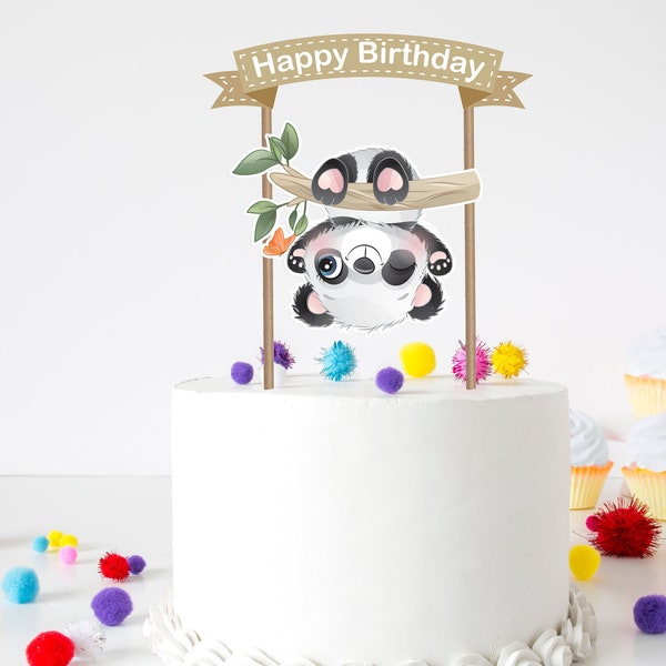 Panda Cake Topper - Etsy