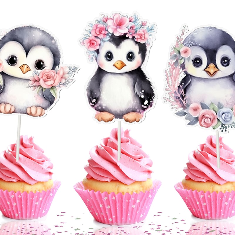 Penguin Cupcakes - Etsy