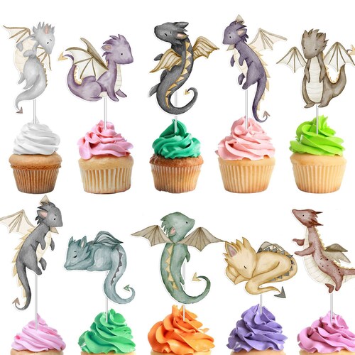 Cute Dragons Birthday Banner Baby Dragon Theme Party Supplies - Etsy UK