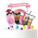 Chic Makeup Cake Topper - Glamorous Beauty Birthday Party Decoration ...