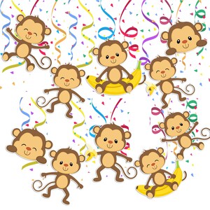 Monkey Streamers - Playful Monkey Party Decorations for a Fun-filled ...