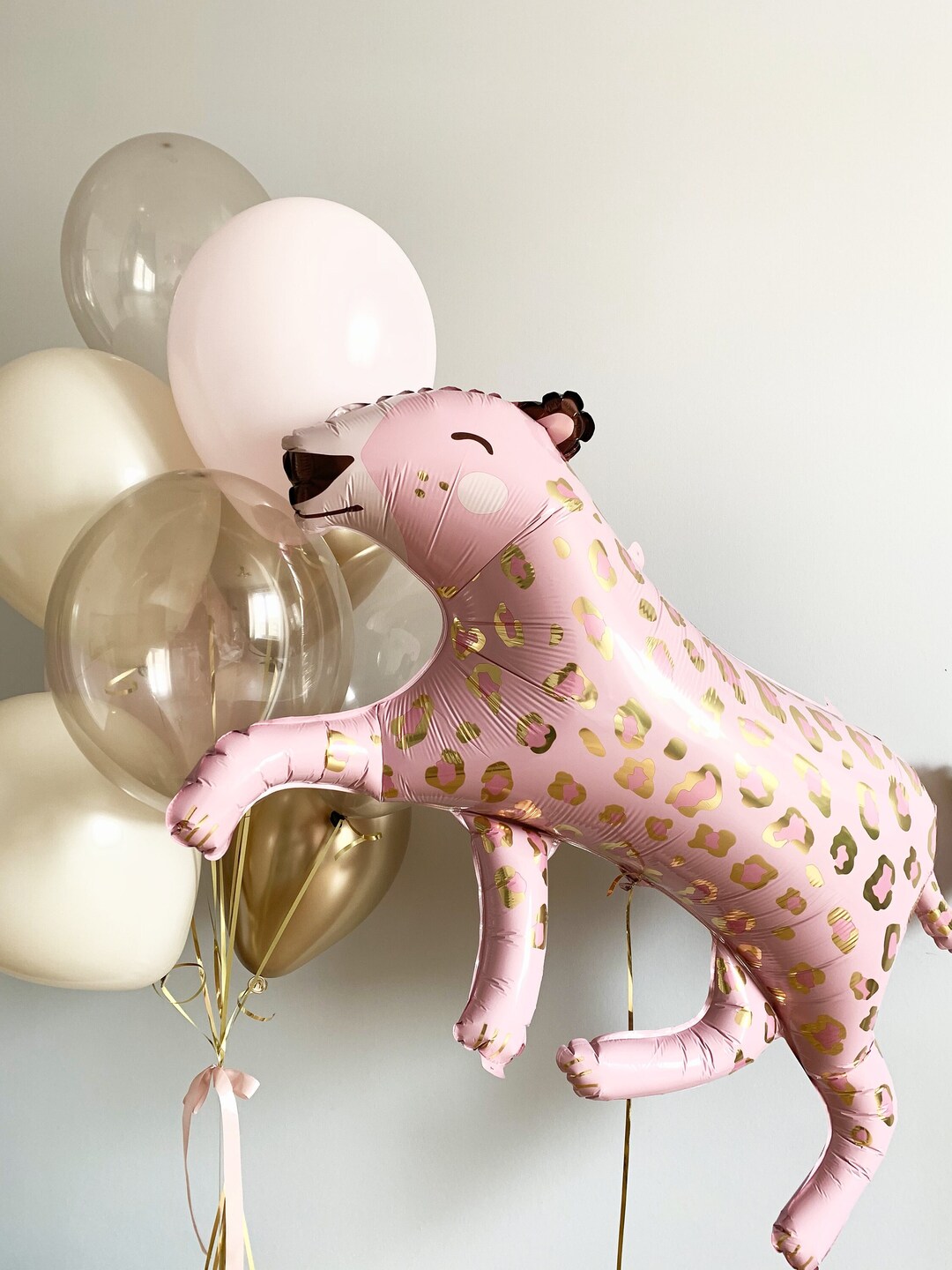 Playful Pink Cheetah Balloon Set - Perfect for Baby Showers and ...