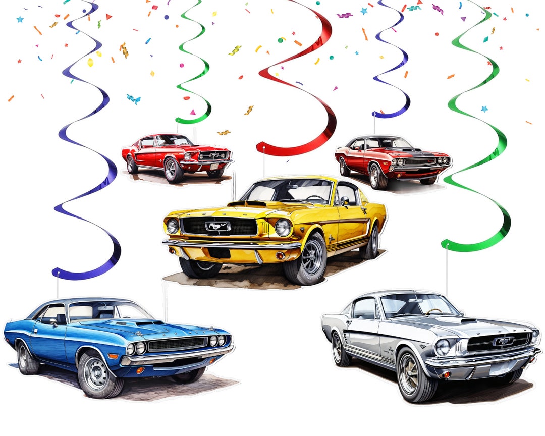 Cars 10 Pcs Hanging Streamers | Car-themed Party Decor - Etsy