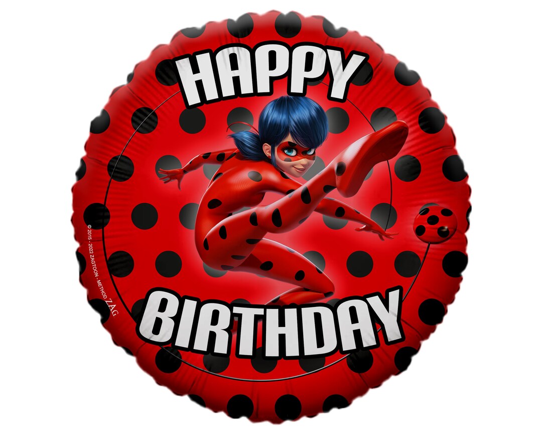 Miraculous Ladybug Foil Balloon for Themed Birthday Parties - Vibrant ...