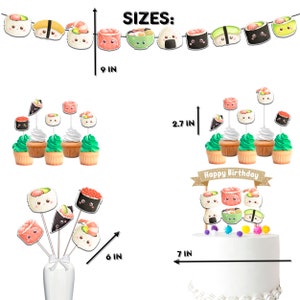 Sushi Birthday Party Decoration Set! Great Bundle for Sushi Theme for ...
