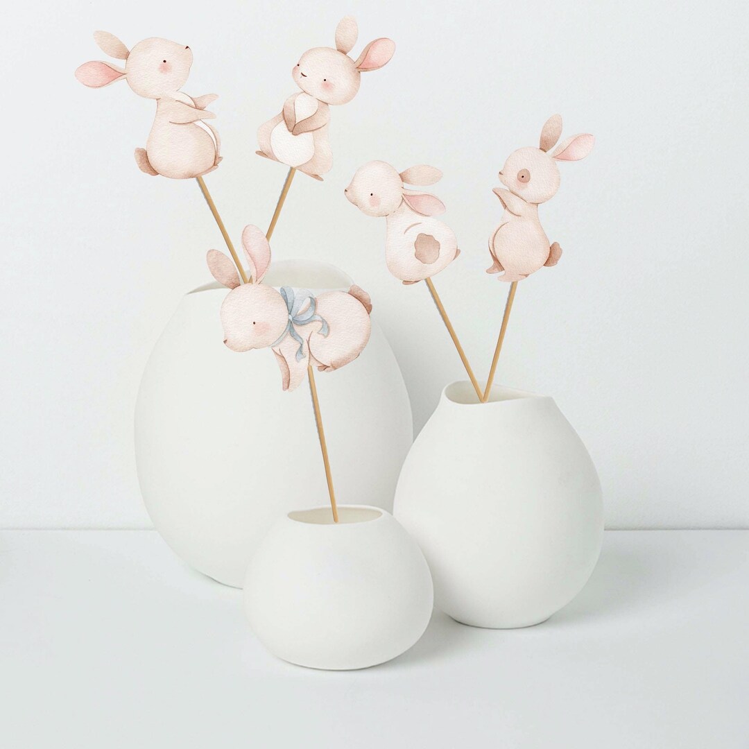 5 Pcs Large Bunny Centerpieces for Kids Rabbit Easter, Baby Shower ...