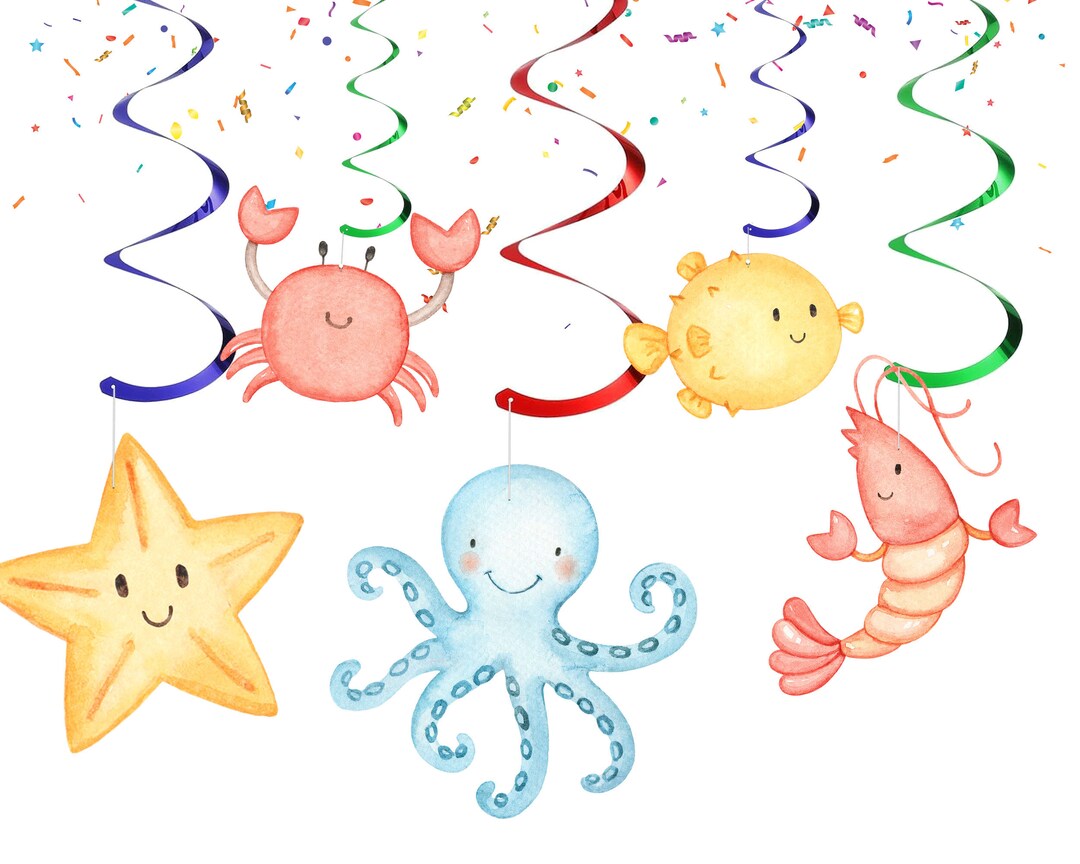 Under the Sea Streamers for Birthday or Baby Shower Party Decorations ...
