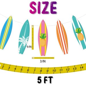 Surf Birthday Banner Surfboard Party Supplies | Surf Board Baby Shower ...