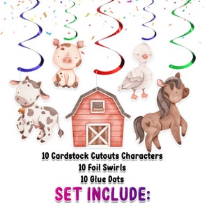 Farm Animals Streamers for Barnyard Farm Birthday Decorations or Baby ...