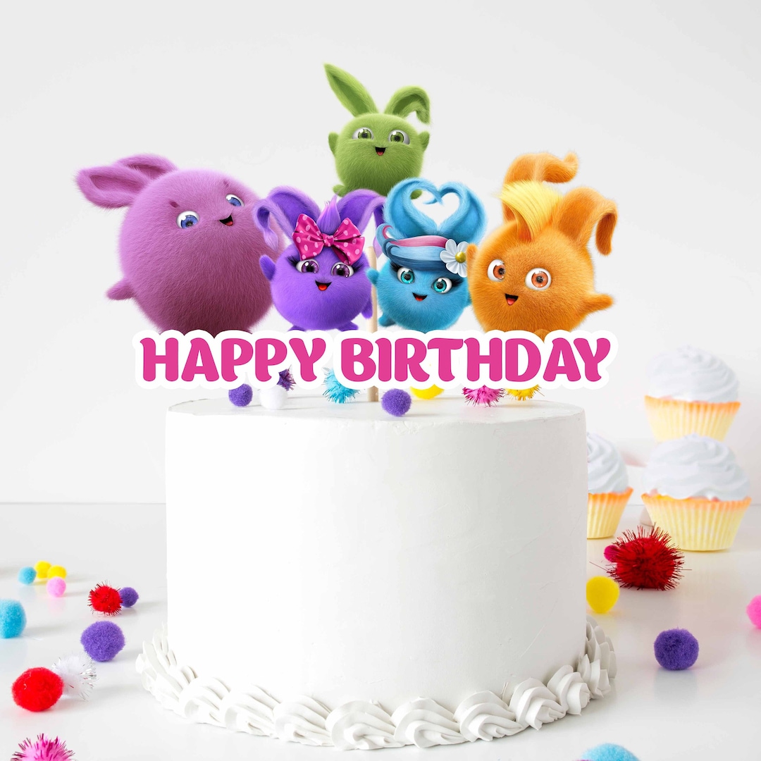 Sunny Bunnies Cake Topper | Cartoon Sunny Bunnies Party Supplies for ...