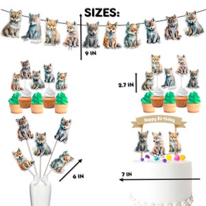 Wolf Birthday Party Decoration Set , Forest Animals Bundle Theme Party ...