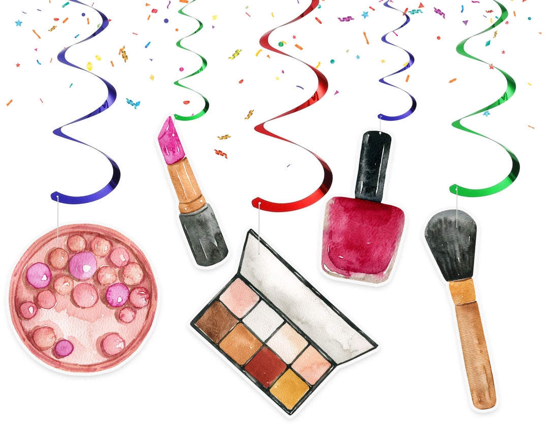 Make up Streamers Birthday Decorations for Kids | Beauty Spa Party ...