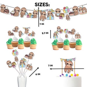 Sloth Party Decor Set - Relax and Celebrate With Laid-back Fun for ...