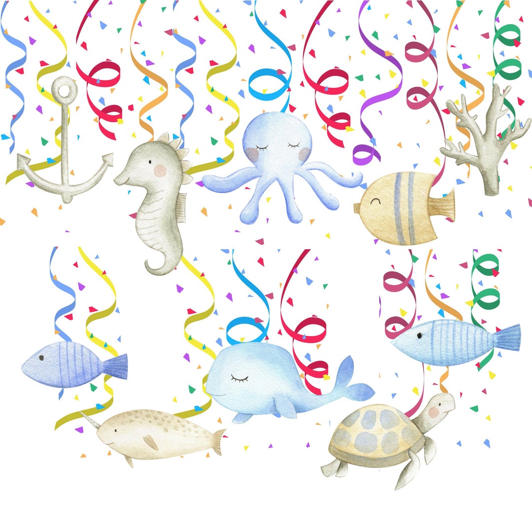 Under the Sea Streamers for Kids Ocean Swirls Fish Hanging - Etsy