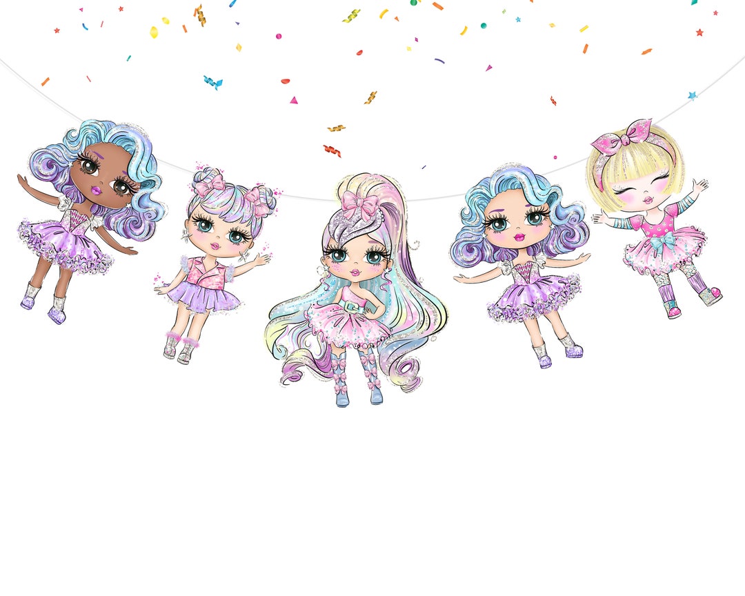 Cute Dolls Birthday Banner Princess Theme Party Supplies | Birthday ...
