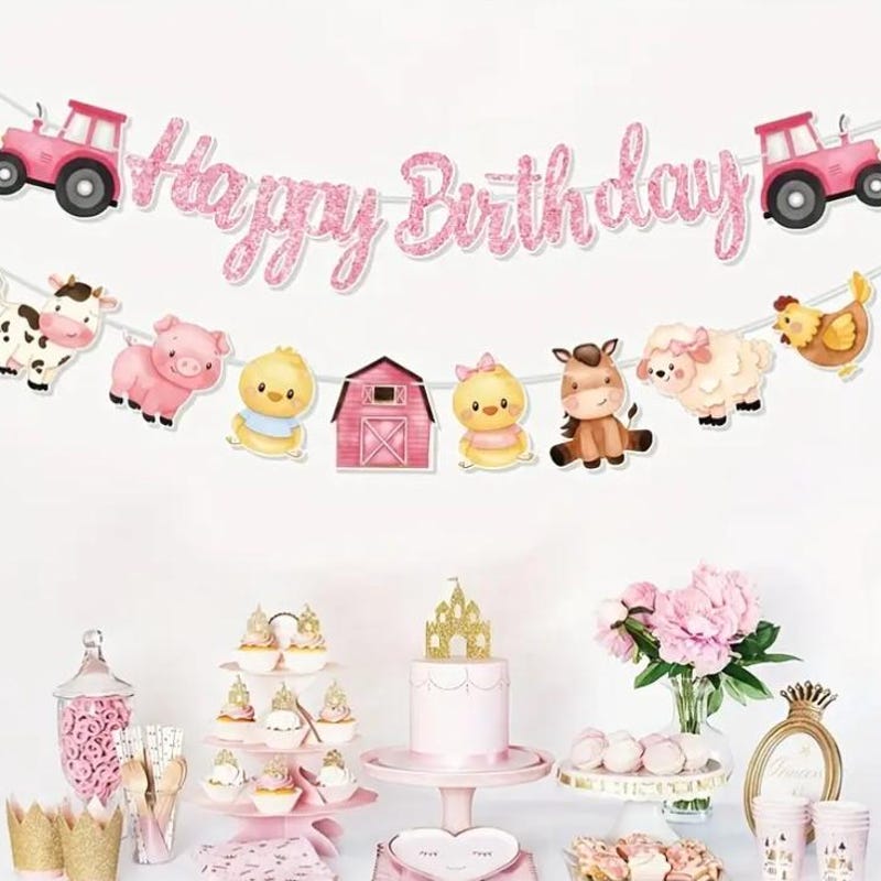 Farm Birthday Banner - Etsy