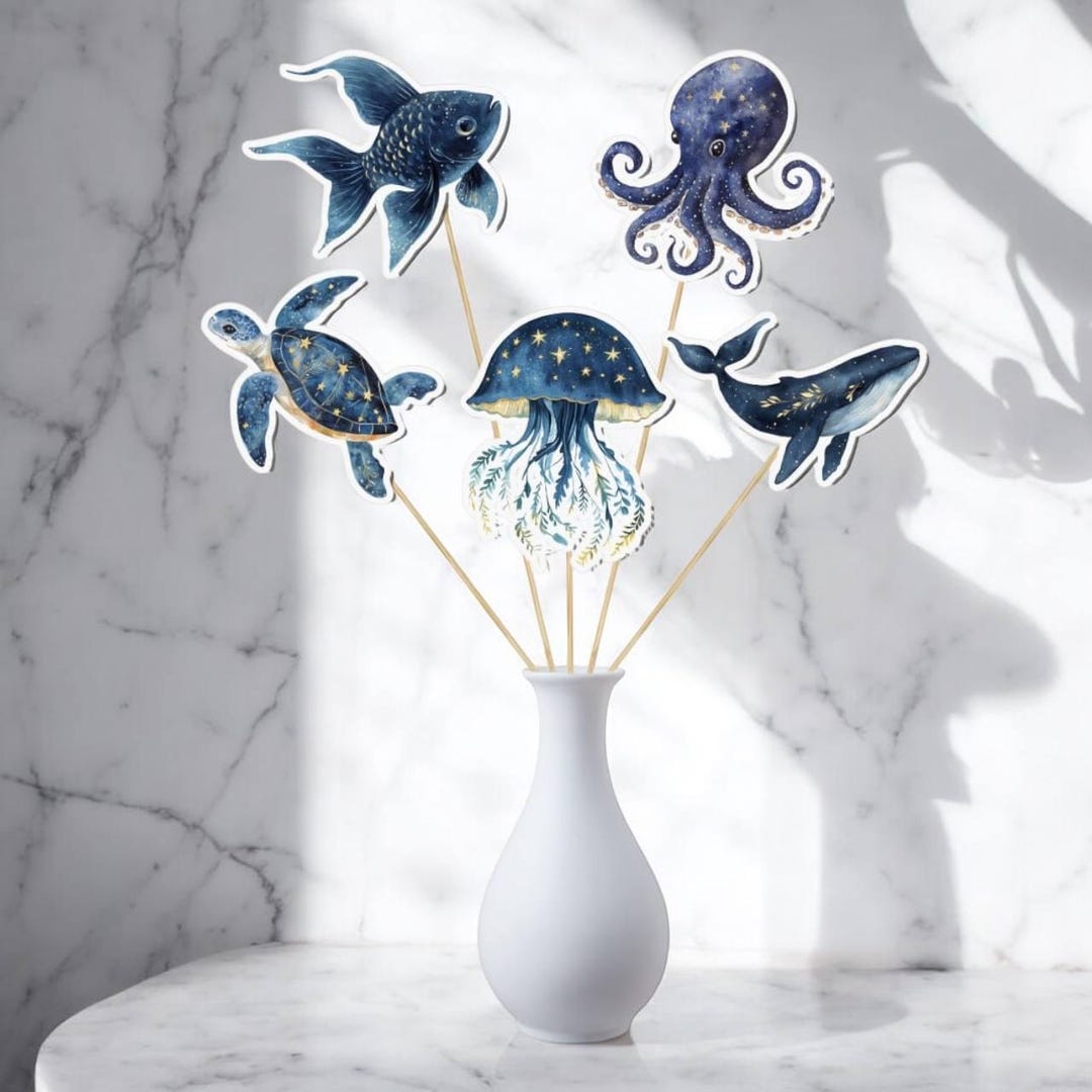 Ocean Animals Centerpieces | Under the Sea Table Decoration | 5pcs 16in ...