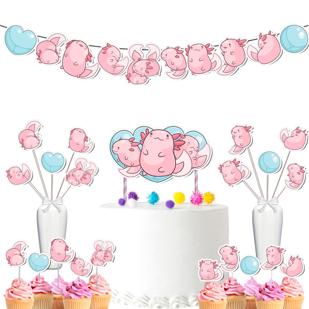 Axolotl Party Decor Set Unique Aquatic Celebration for Birthdays & Baby ...