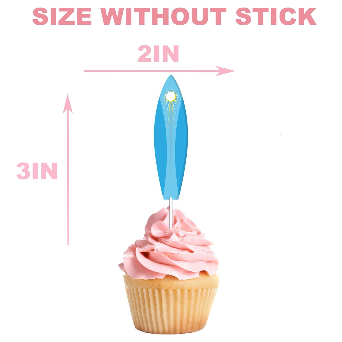 Surf Boards Cupcake Toppers | Surfboards Party Supplies for Birthday ...