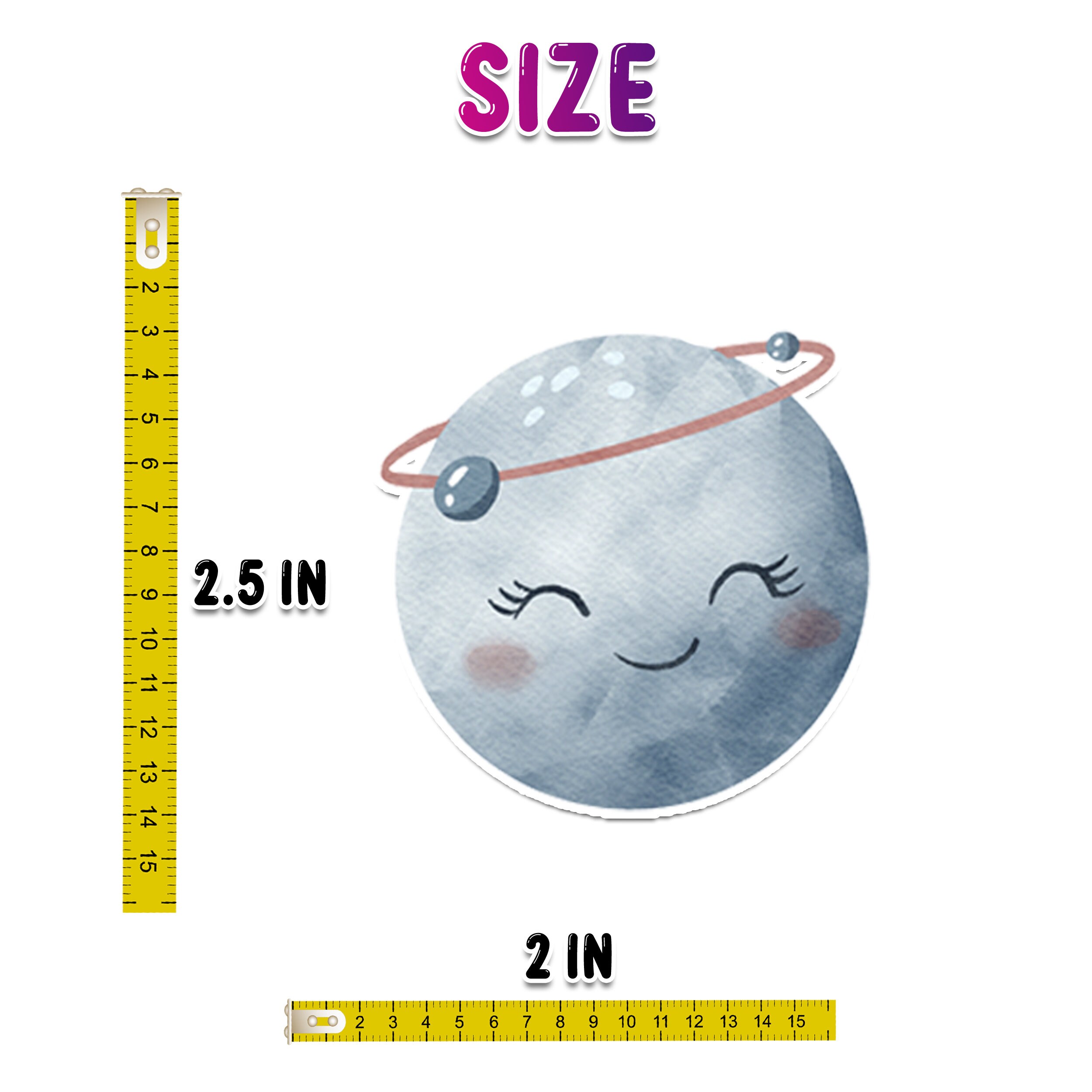 20 Solar System Pastel Stickers Pack Whimsical Space Themed Vinyl ...