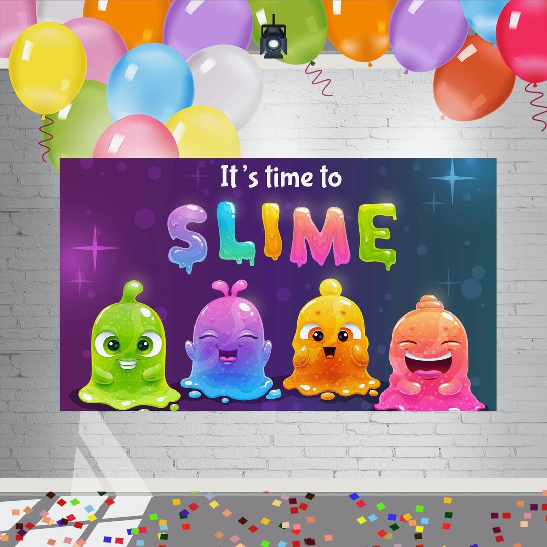5x3ft Slime Backdrop for Baby Shower Party Decoration. Slime - Etsy