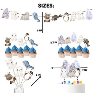 Arctic Animals Party Supplies Set for Winter Wonderland Birthday or ...