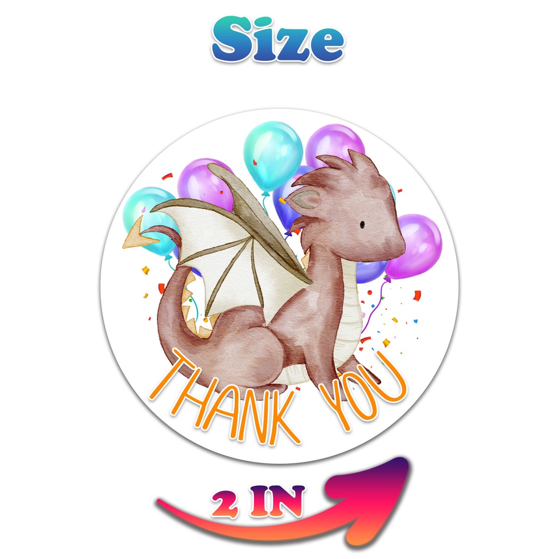 12 Pcs Dragon Round Stickers for Favor Bags Dragons Theme - Etsy