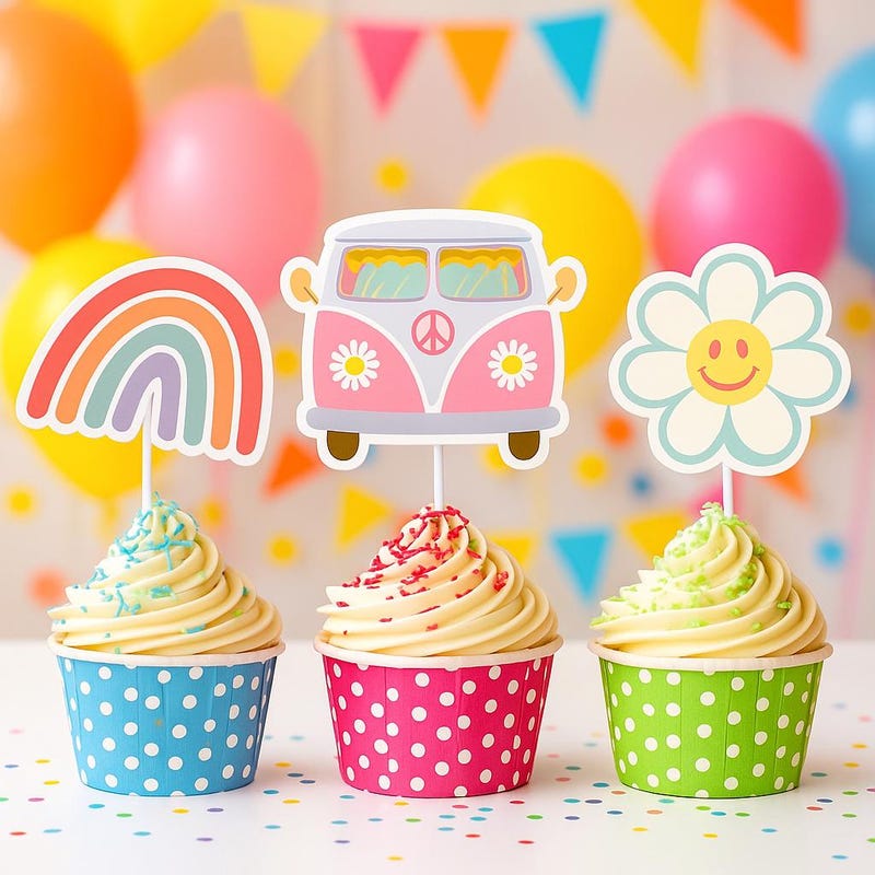 Groovy Cupcakes - Etsy