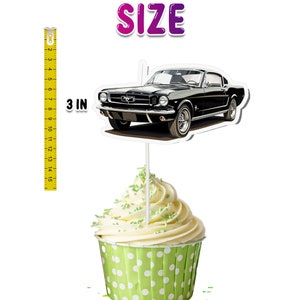 Classic Muscle Car Cupcake Toppers - Set of 10 | Vintage Car Party ...
