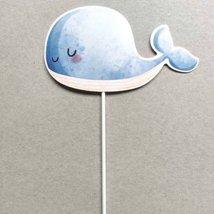 Under the Sea Birthday Banner Watercolor Whales Ocean Party Supplies ...