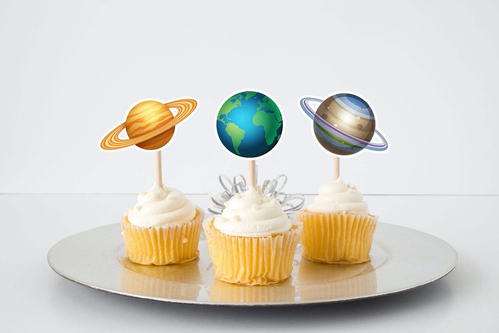 10 PCS Solar System Cupcake Toppers for Kids Galaxy Birthday - Etsy