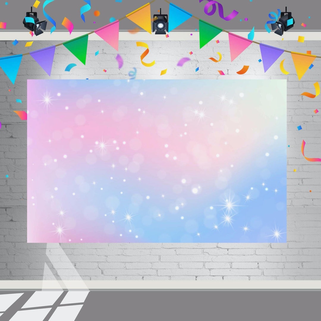 5x3ft Pastel Colors Backdrop for Birthday Party Decoration. - Etsy