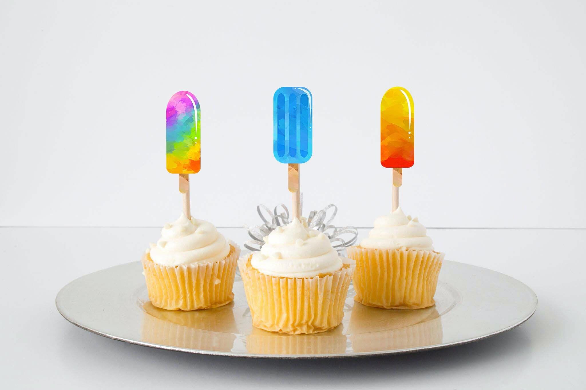 10 PCS Popsicle Cupcake Toppers for Kids Popsicle Ice Cream - Etsy