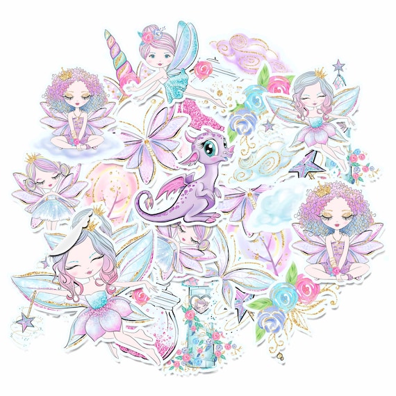 20 Pcs Fairy Stickers Garden Vinyl Decals Case Phone - Etsy