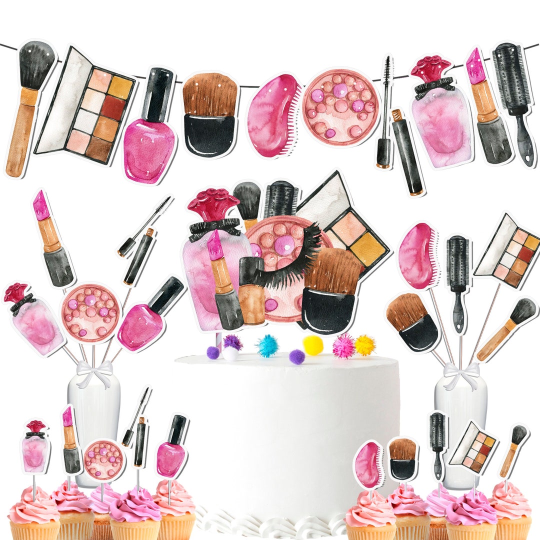 Complete Makeup Party Supplies Set - Ideal for Glamorous Baby Showers ...