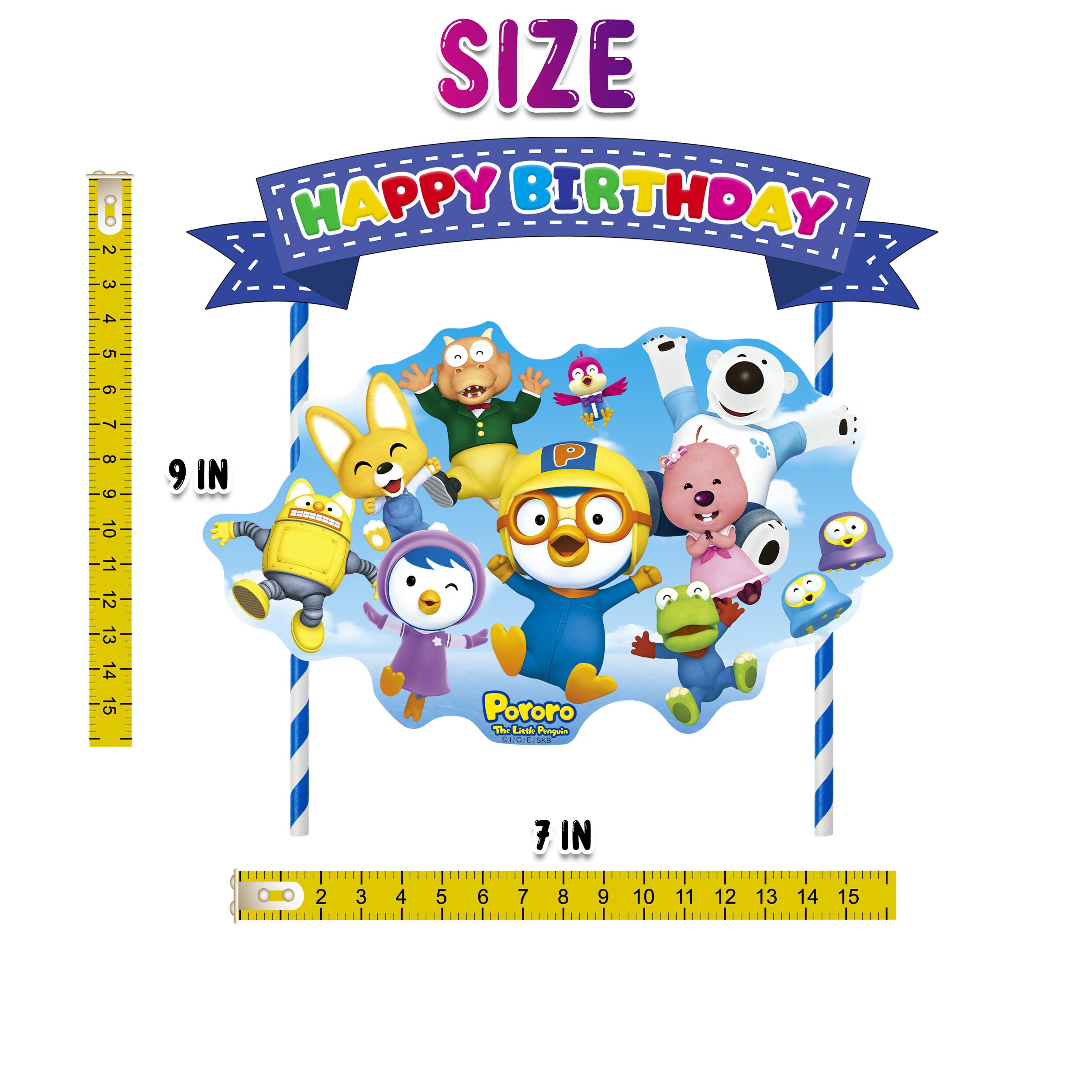 Pororo the Little Penguin Cake Topper Cartoon Penguin Party - Etsy