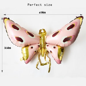 Enchanted Pink Butterfly Mylar Balloon - Delicate Decor for Baby ...