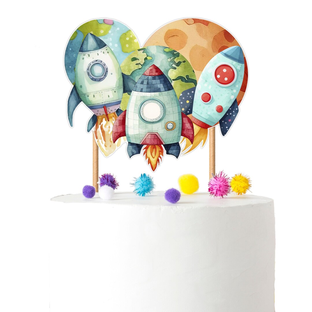 Rockets Cake Topper for Baby Shower and Birthday Space Theme Decor - Etsy