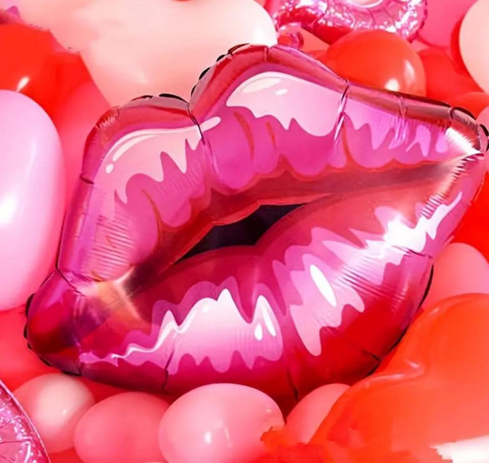 Kissable Party Foil Balloons Red Lip Shaped Balloons for Romantic ...