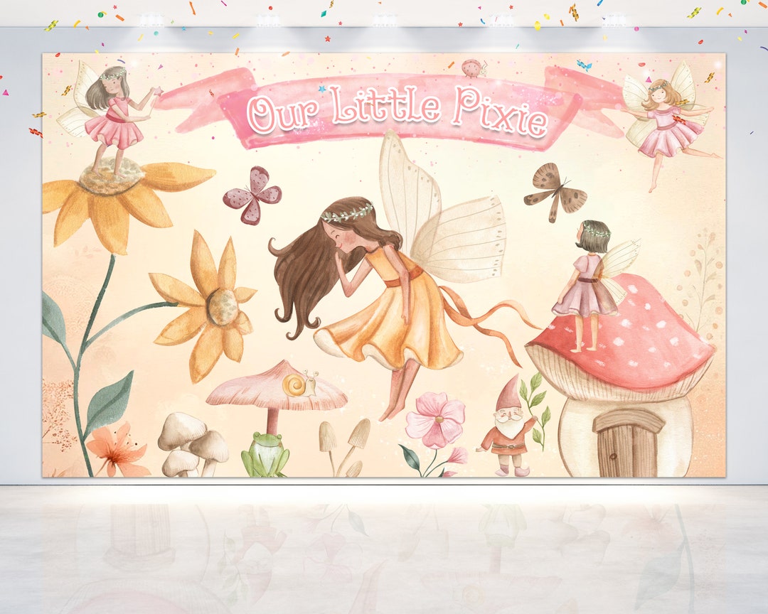 Whimsical Fairy Garden Backdrop 5x3 FT - Pastel Fairy Tale Scenery for ...