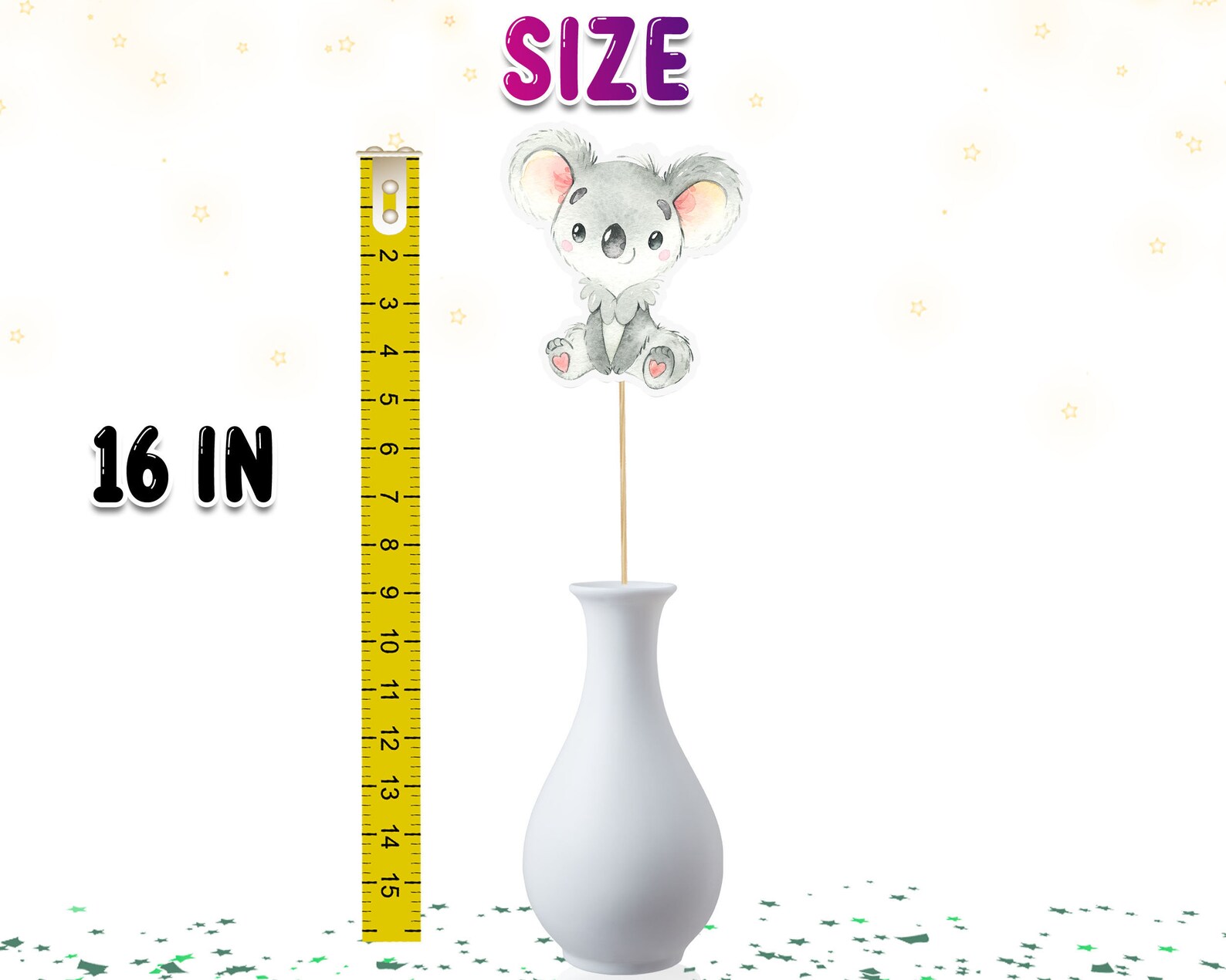 5 Pcs Large Koala Centerpieces for Kids | Eucalyptus Baby Shower ...