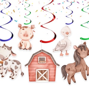 Farm Animals Streamers for Barnyard Farm Birthday Decorations or Baby ...