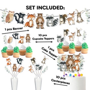 Woodland Animals Party Decor Set - Enchanting Forest Celebration for ...