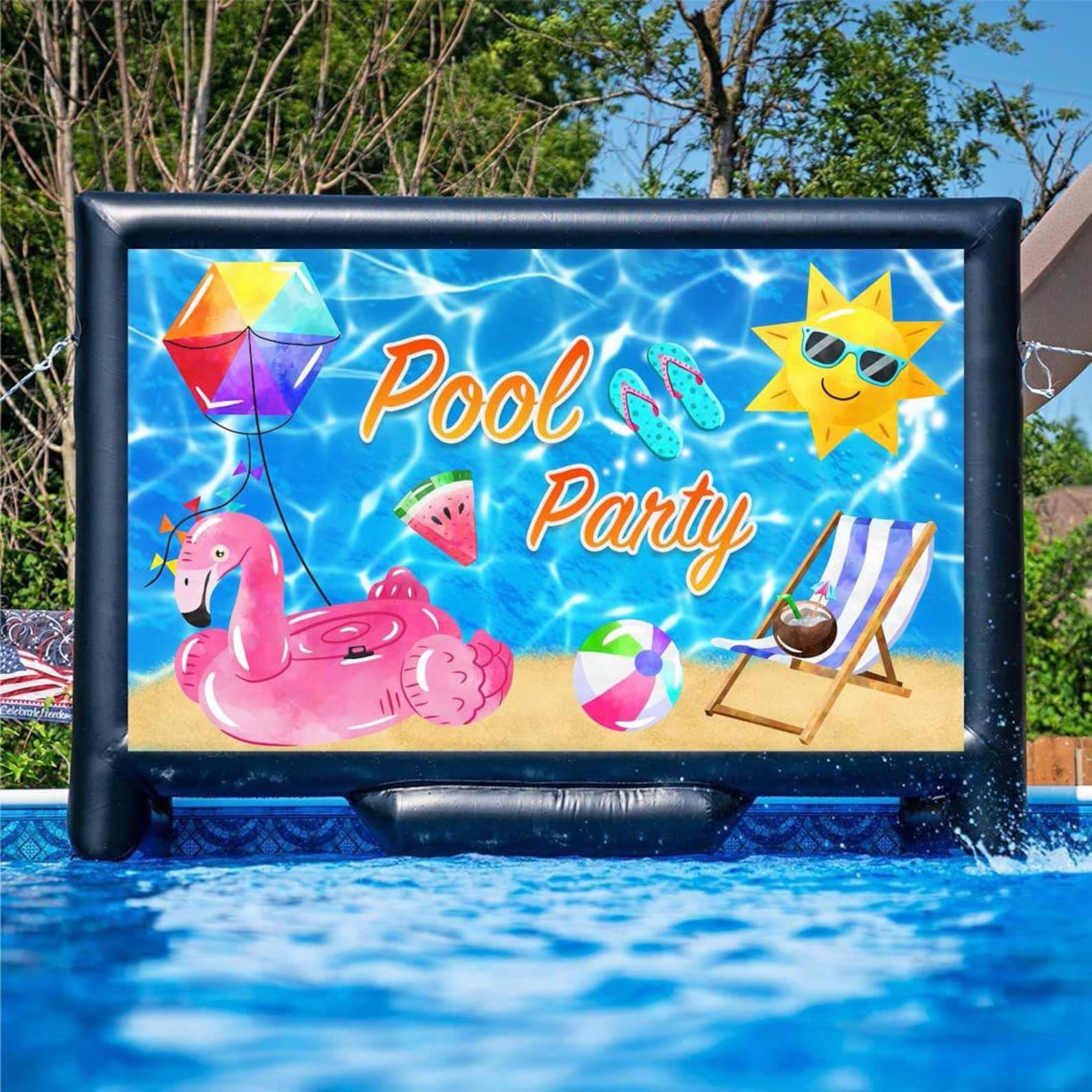 5x3ft Pool Party Backdrop for Birthday Party Decoration. - Etsy
