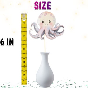 Set of 5 Octopus Centerpieces for Baby Shower and Birthday - Ocean ...