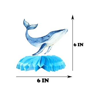 Ocean-inspired Whale 5-piece Table Honeycombs Centerpiece Set - Perfect ...