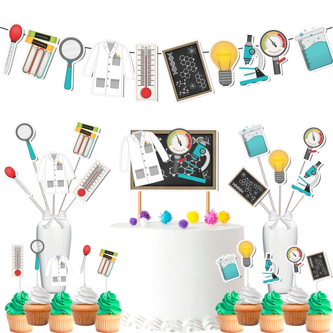 Science Party Decor Set - Exploratory Fun for Birthdays & Baby Showers ...