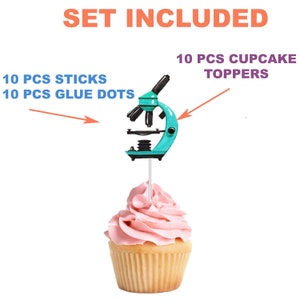 Science Cupcake Toppers | Science Lab Party Supplies for Birthday and ...