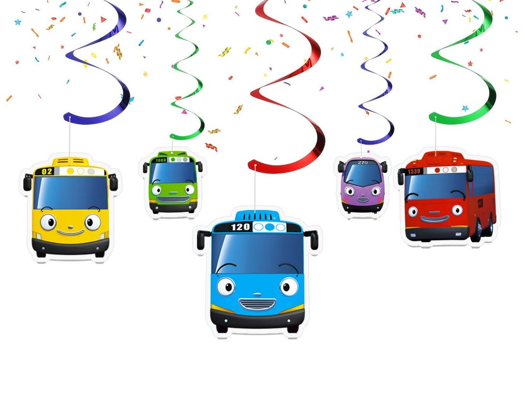 Buy Tayo the Little Bus Ceiling Streamers Colorful Party Decorations ...
