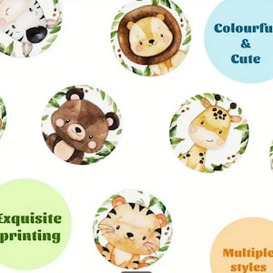 Jungle Safari Animal Sticker Roll 500 Pcs, Adorable Wildlife Stickers ...
